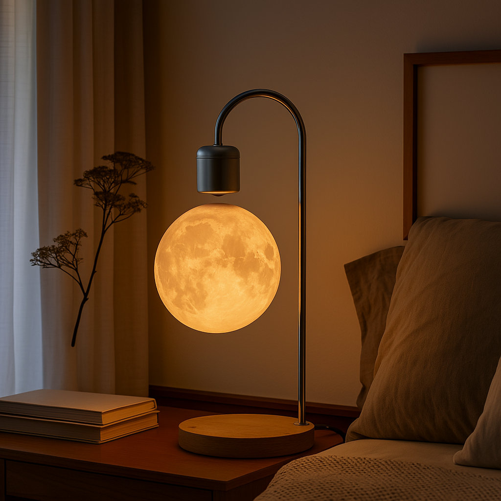 Wrought Studio™ Wireless Charging Levitating Moon Lamp Floating Led Night Lights & Reviews | Wayfair